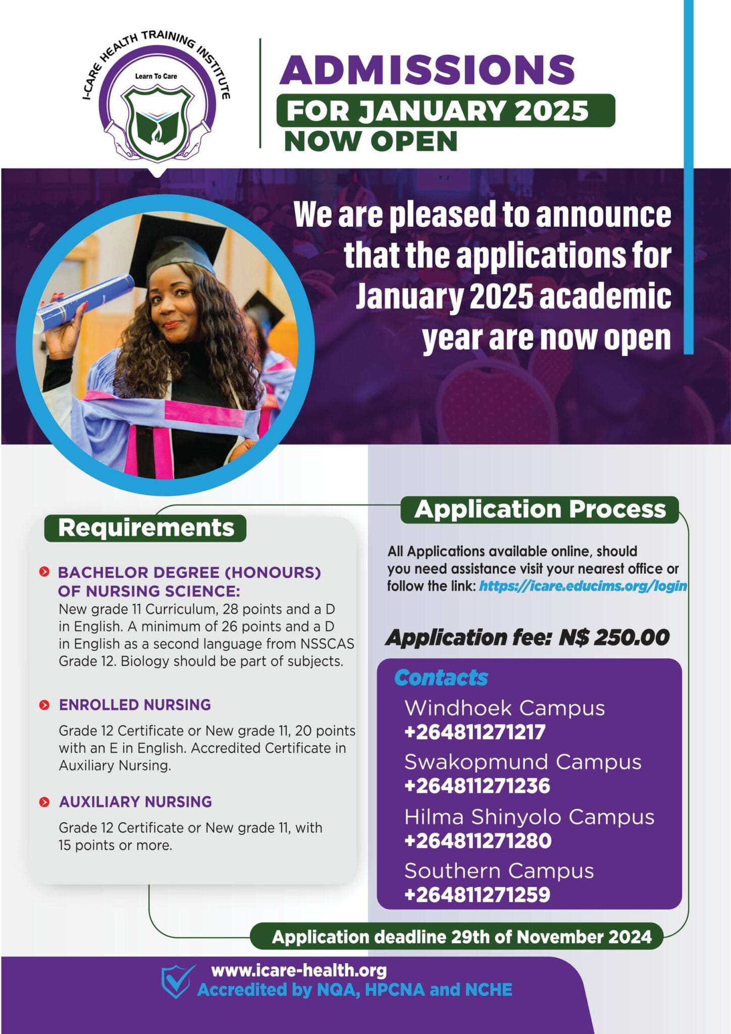 Accredited Nursing Education - I-Care Health Training Institute