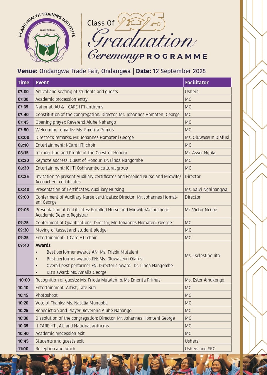 Graduation - I-Care Health Training Institute